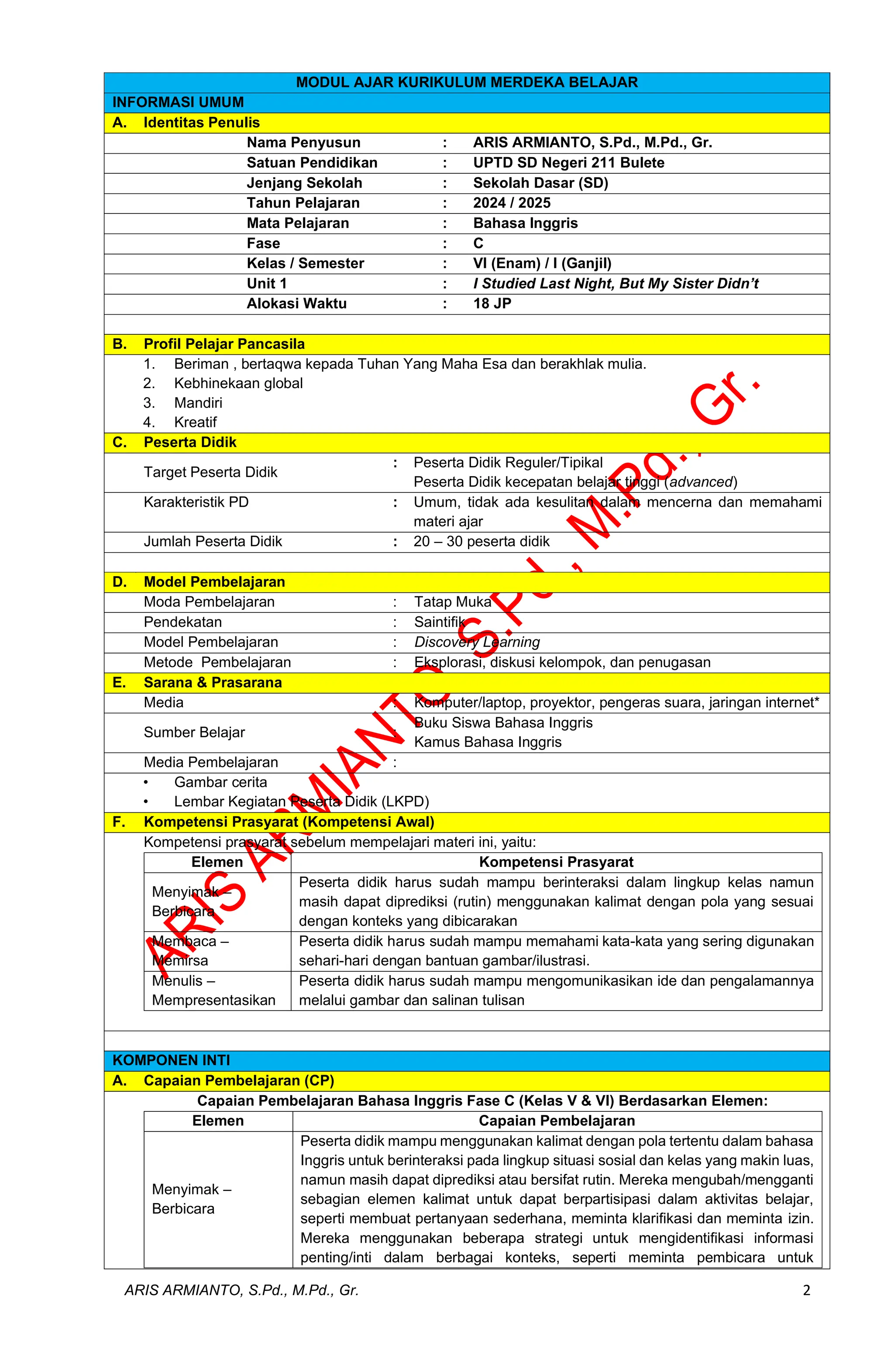 MODUL AJAR BAHASA INGGRIS KELAS 6 KURIKULUM MERDEKA.pdf