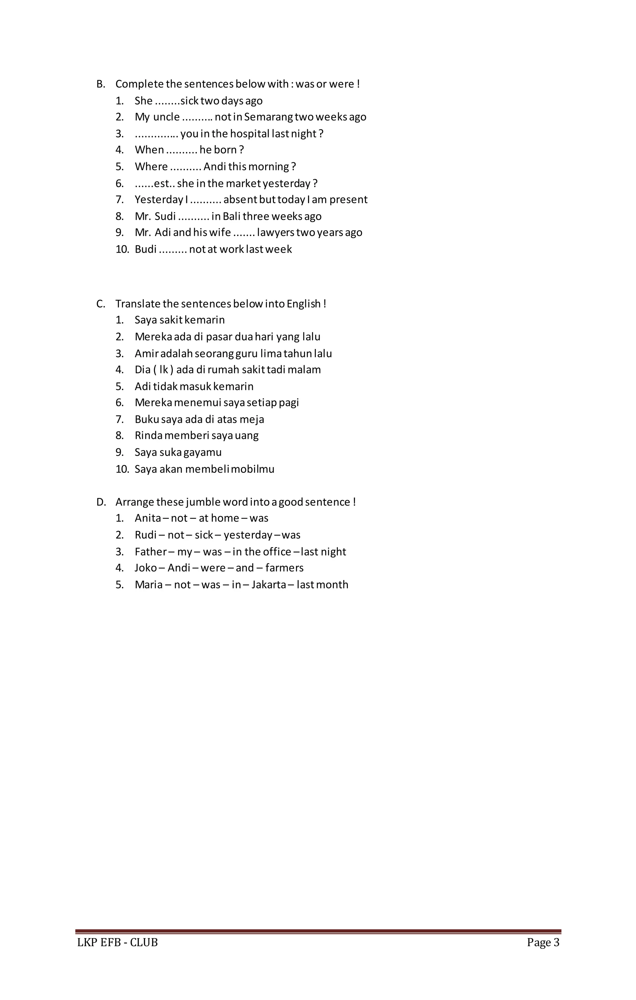 Modul bahasa inggris sd | DOCX