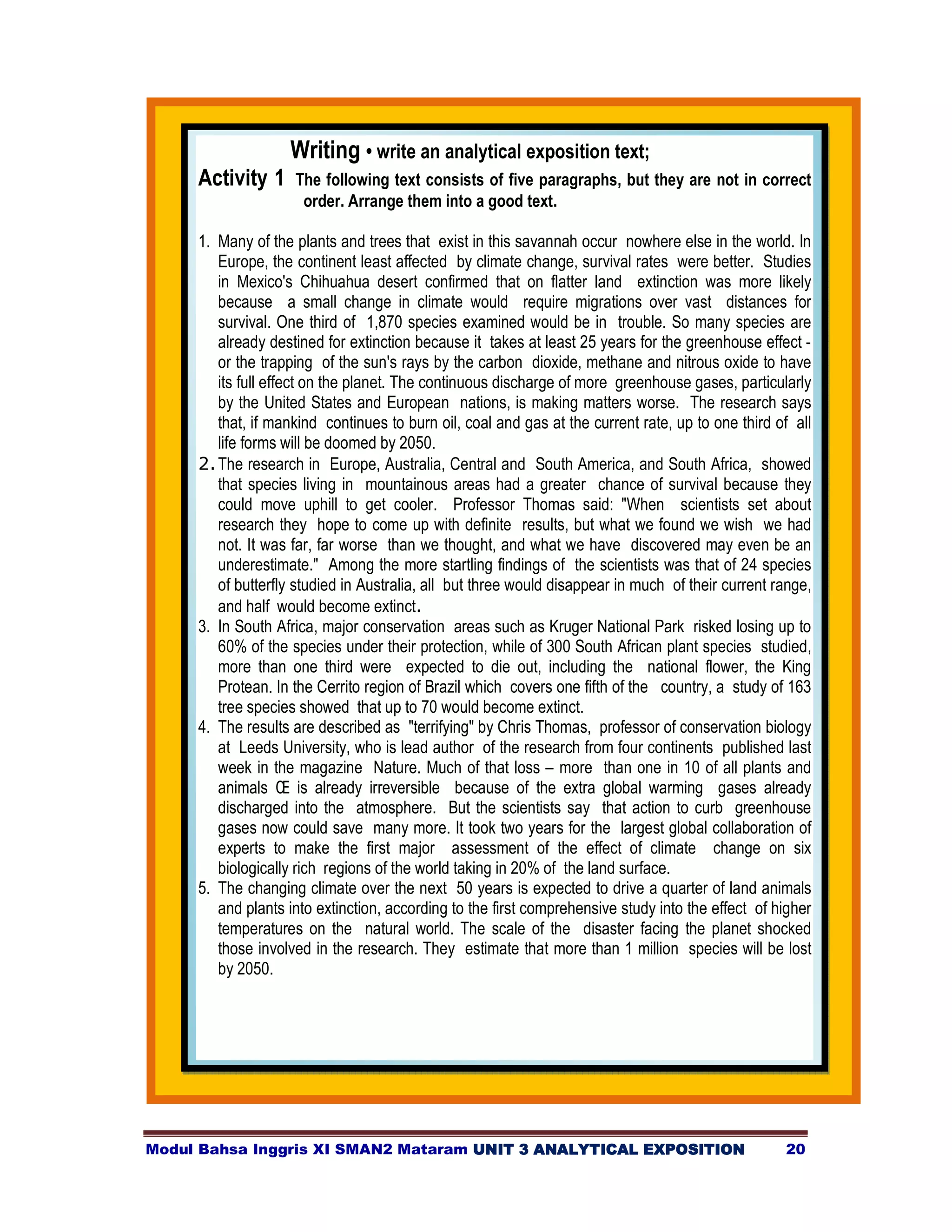 Modul bahasa inggris xi unit 3 analytical exposition | PDF | Smoking ...