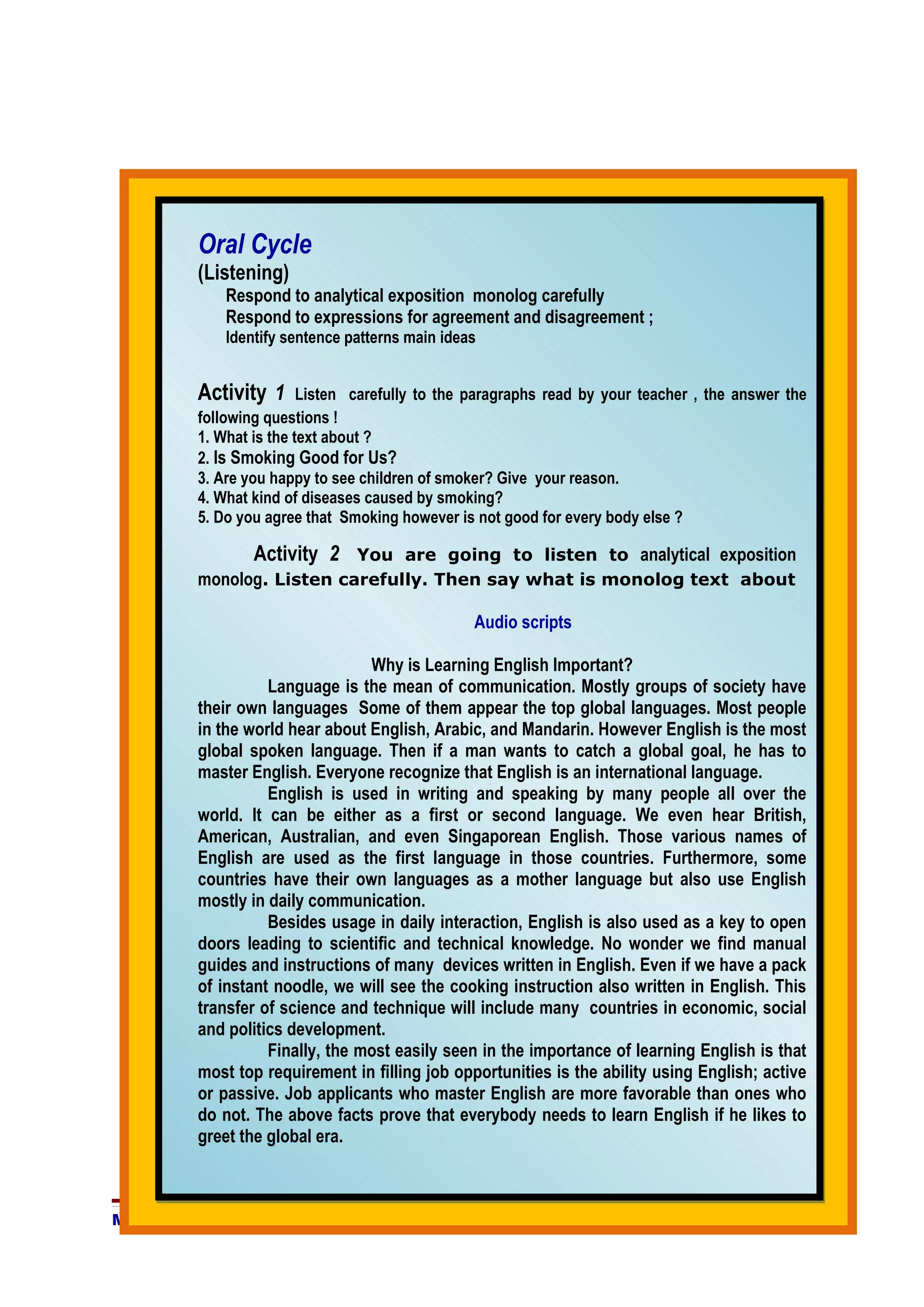 Modul Bahasa Inggris Xi Unit 3 Analytical Exposition | DOC