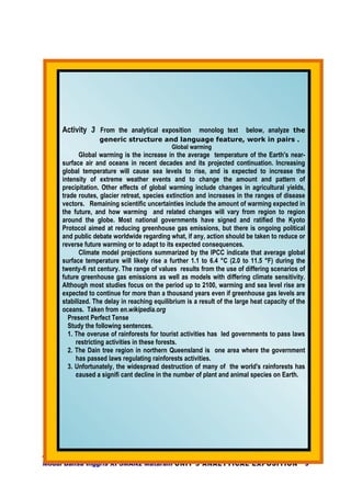 Modul Bahasa Inggris Xi Unit 3 Analytical Exposition | DOC