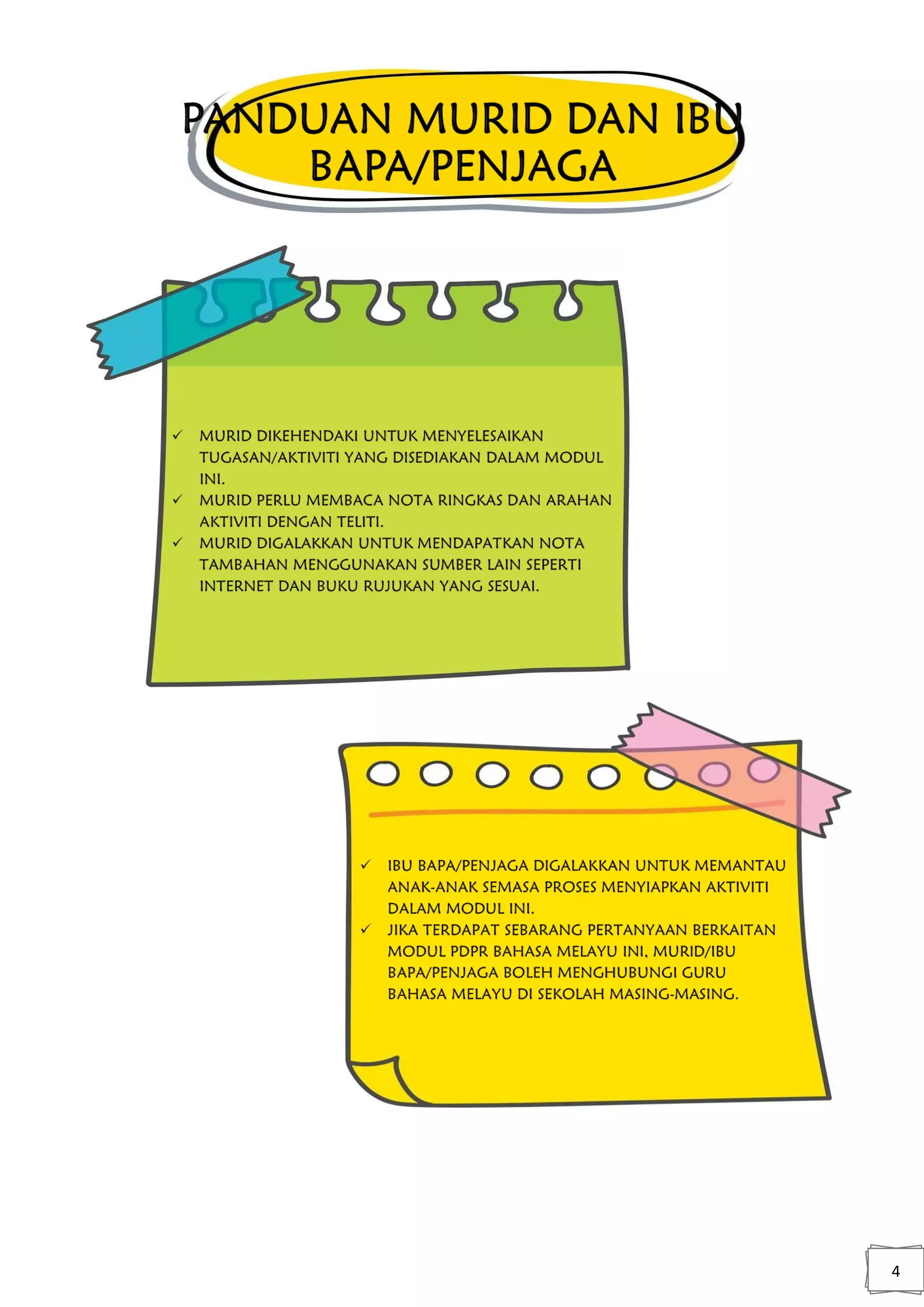 Modul bahasa melayu tahun 4 | PDF