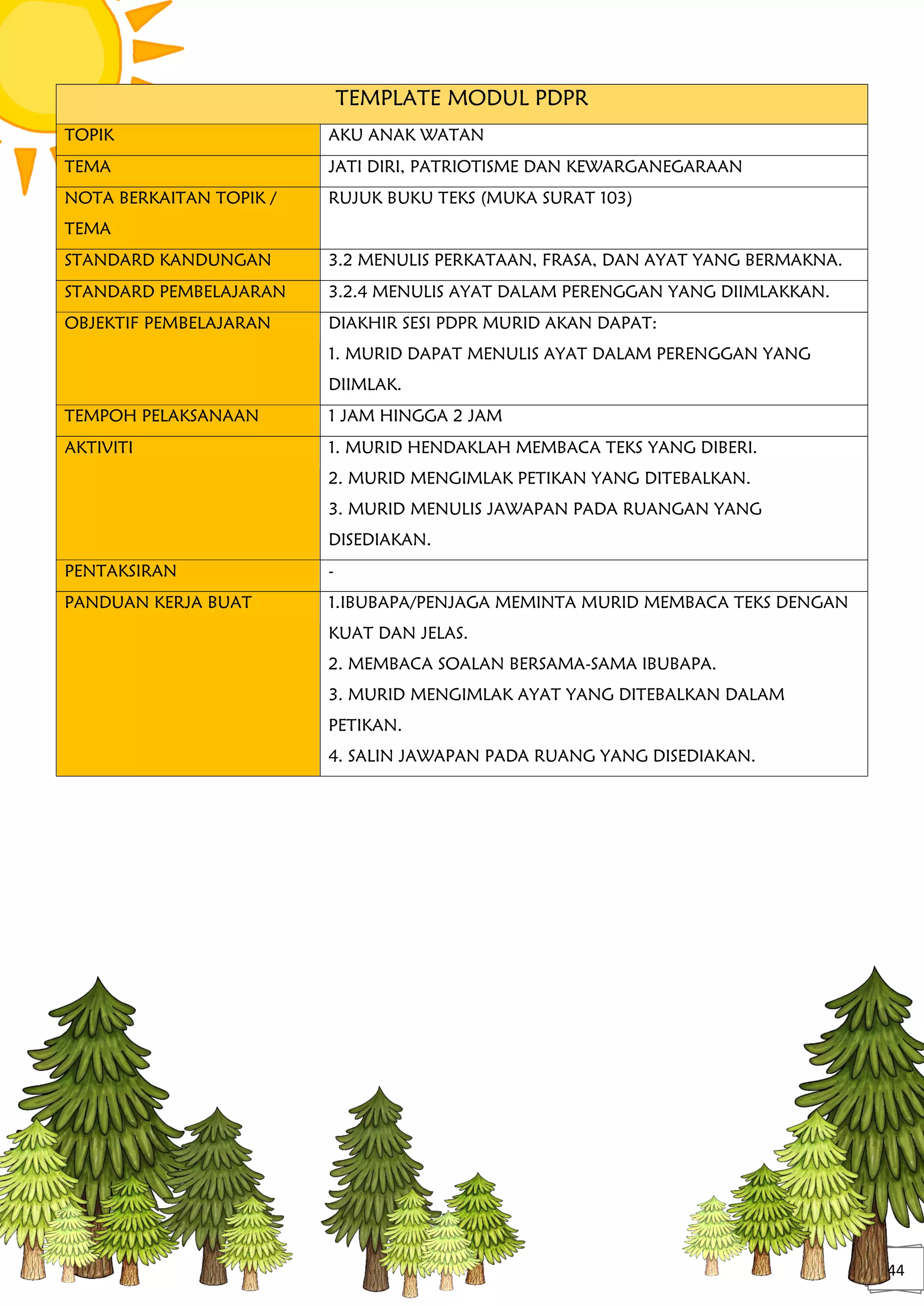 Modul bahasa melayu tahun 4 | PDF