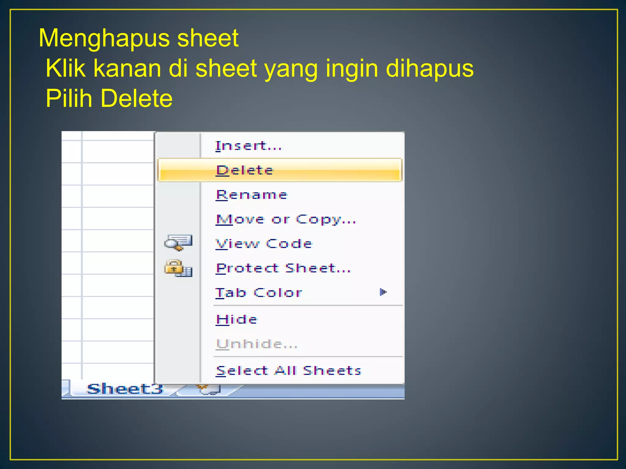 Modul belajar axcel 2007 deni | PPTX
