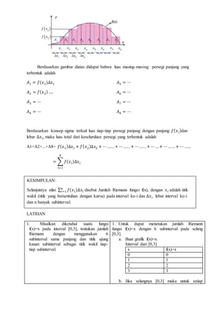 Modul belajar integral tentu | DOCX
