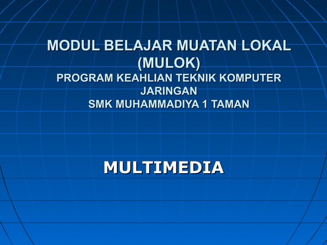 Modul belajar muatan lokal (mulok) | PPT