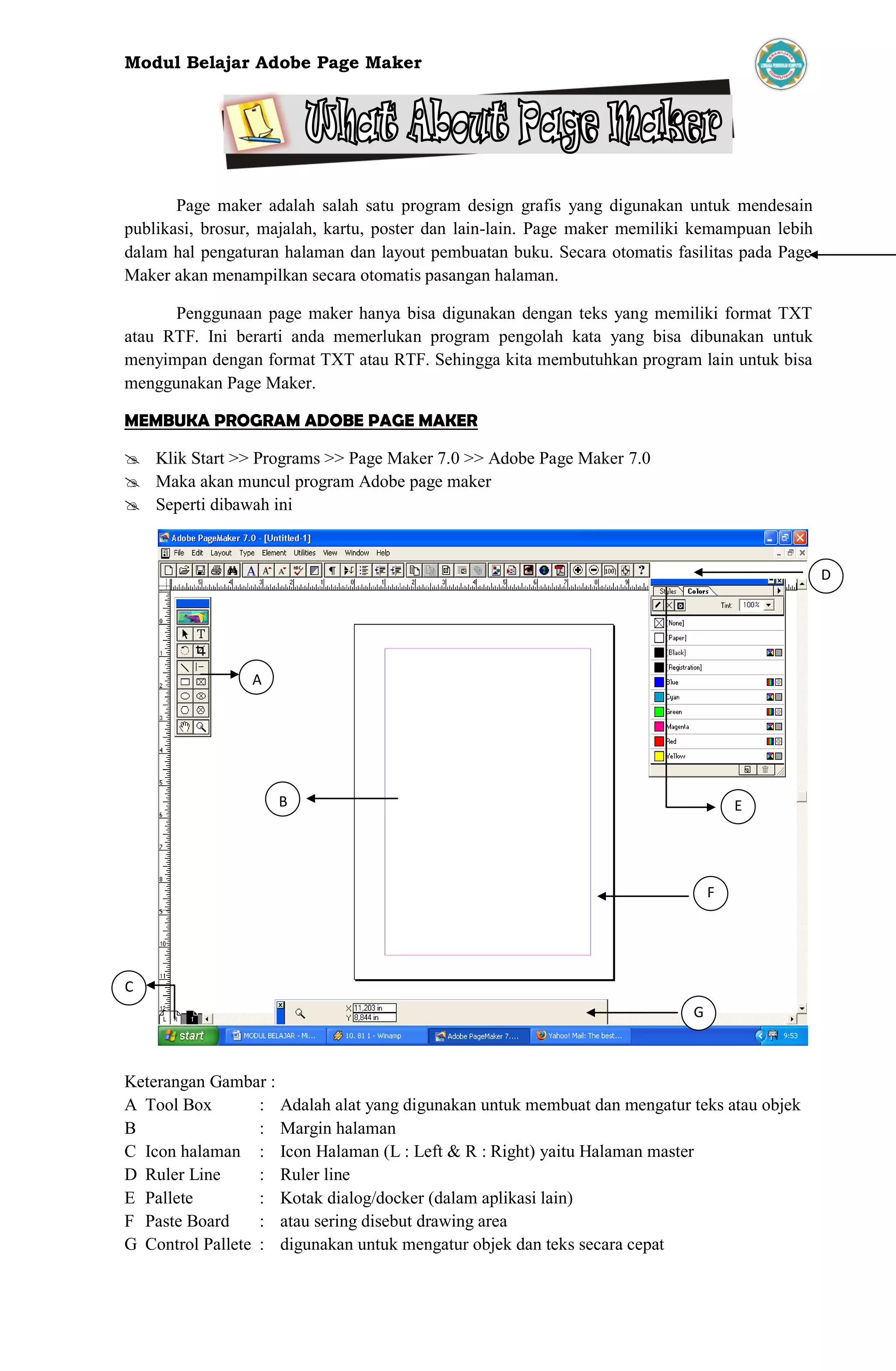 Modul belajar page maker | PDF