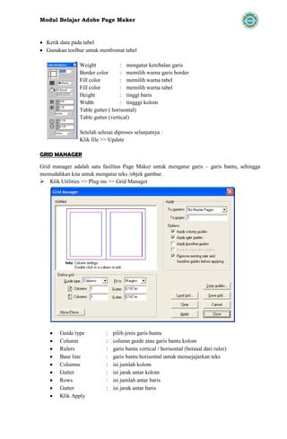 Modul belajar page maker | PDF