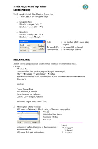 Modul belajar page maker | PDF
