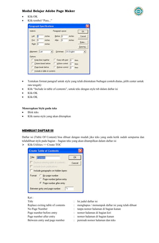 Modul belajar page maker | PDF