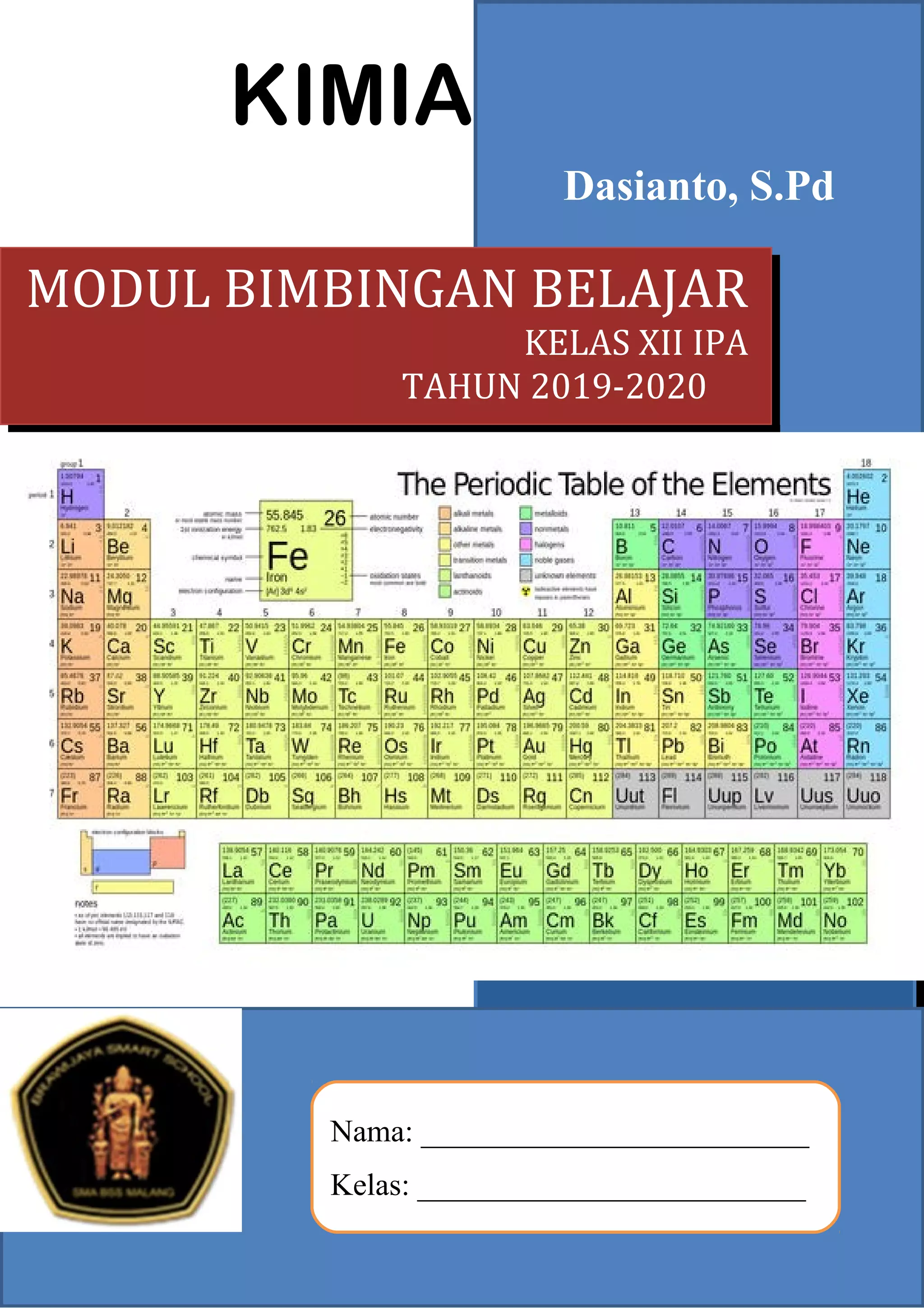 Modul Bimbingan Belajar Persiapan UN dan USBN Mapel Kimia | DOC