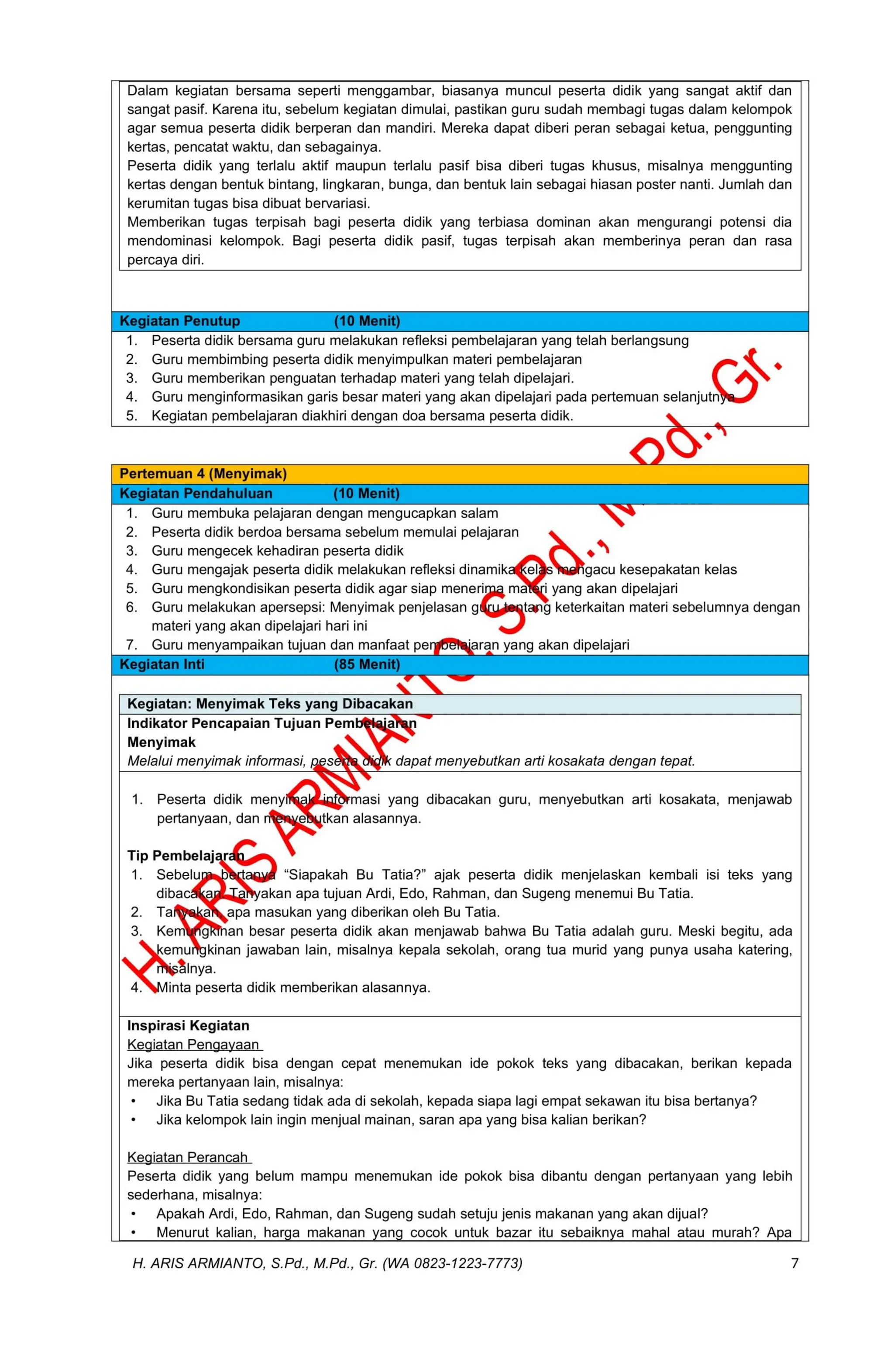 Modul Ajar Bahasa Indonesia Kelas 3 Cp 032 Pdf