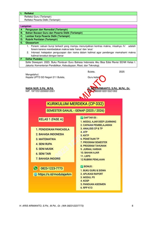 MODUL PEMBELAJARAN DEEP LEARNING BAHASA INDONESIA KELAS 1 CP 032 REVISI 2025 KURIKULUM MERDEKA ...