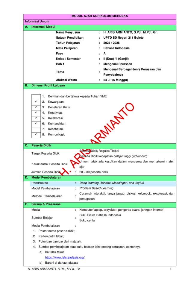 MODUL PEMBELAJARAN DEEP LEARNING BAHASA INDONESIA KELAS 2 CP 032 REVISI ...