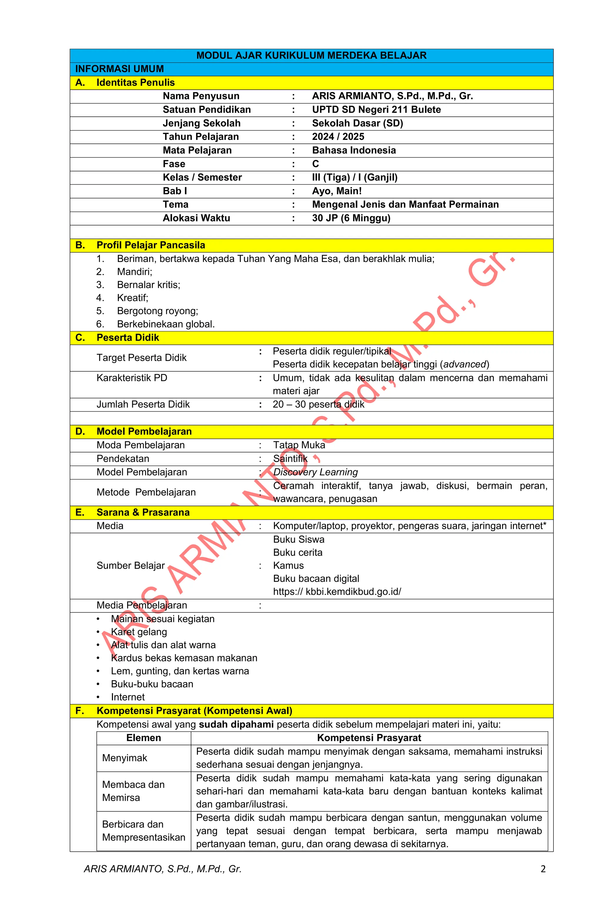 MODUL AJAR BAHASA INDONESIA KELAS 3 KURIKULUM MERDEKA.pdf