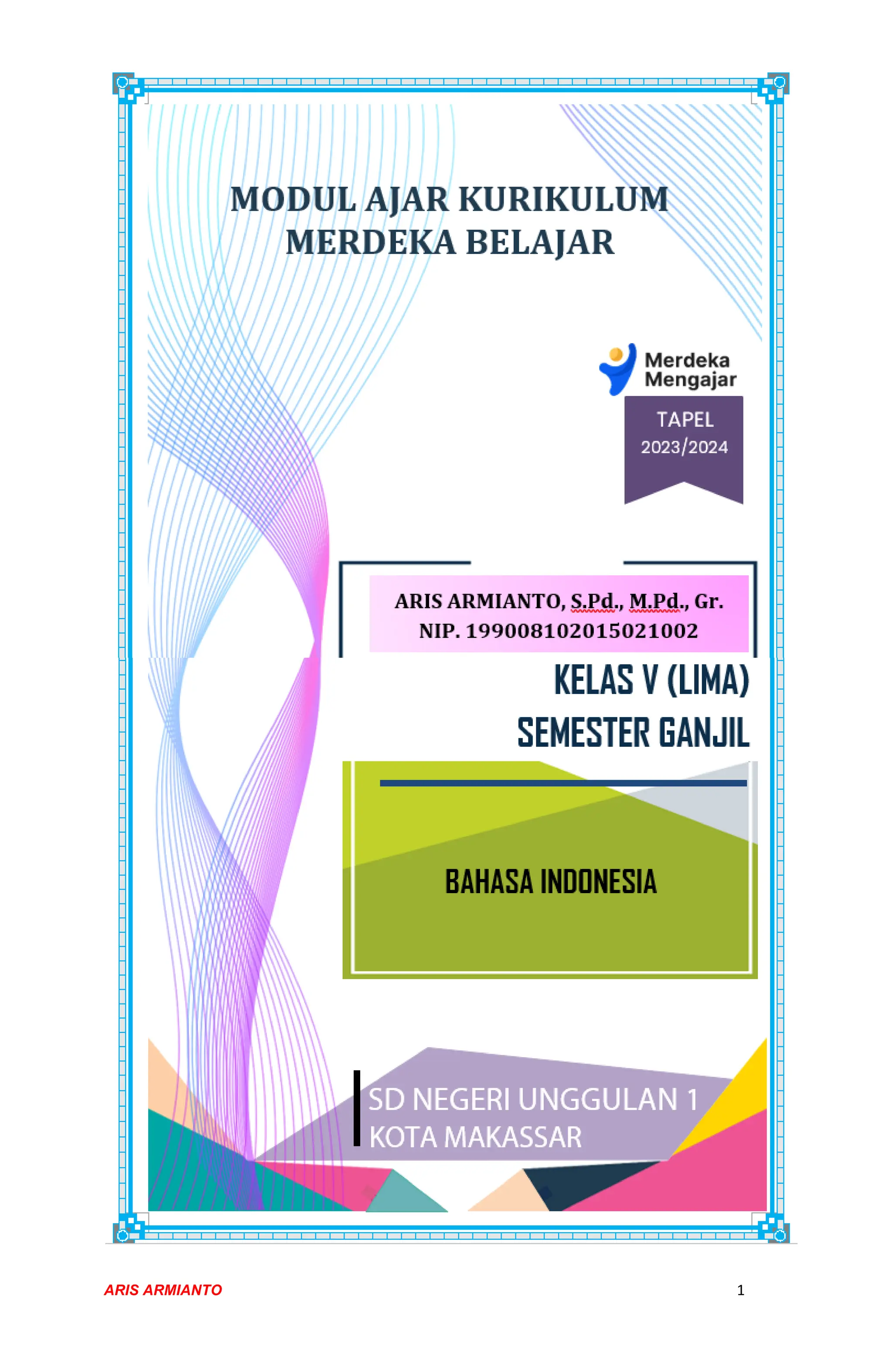 MODUL AJAR BAHASA INDONESIA KELAS 5 KURIKULUM MERDEKA.pdf