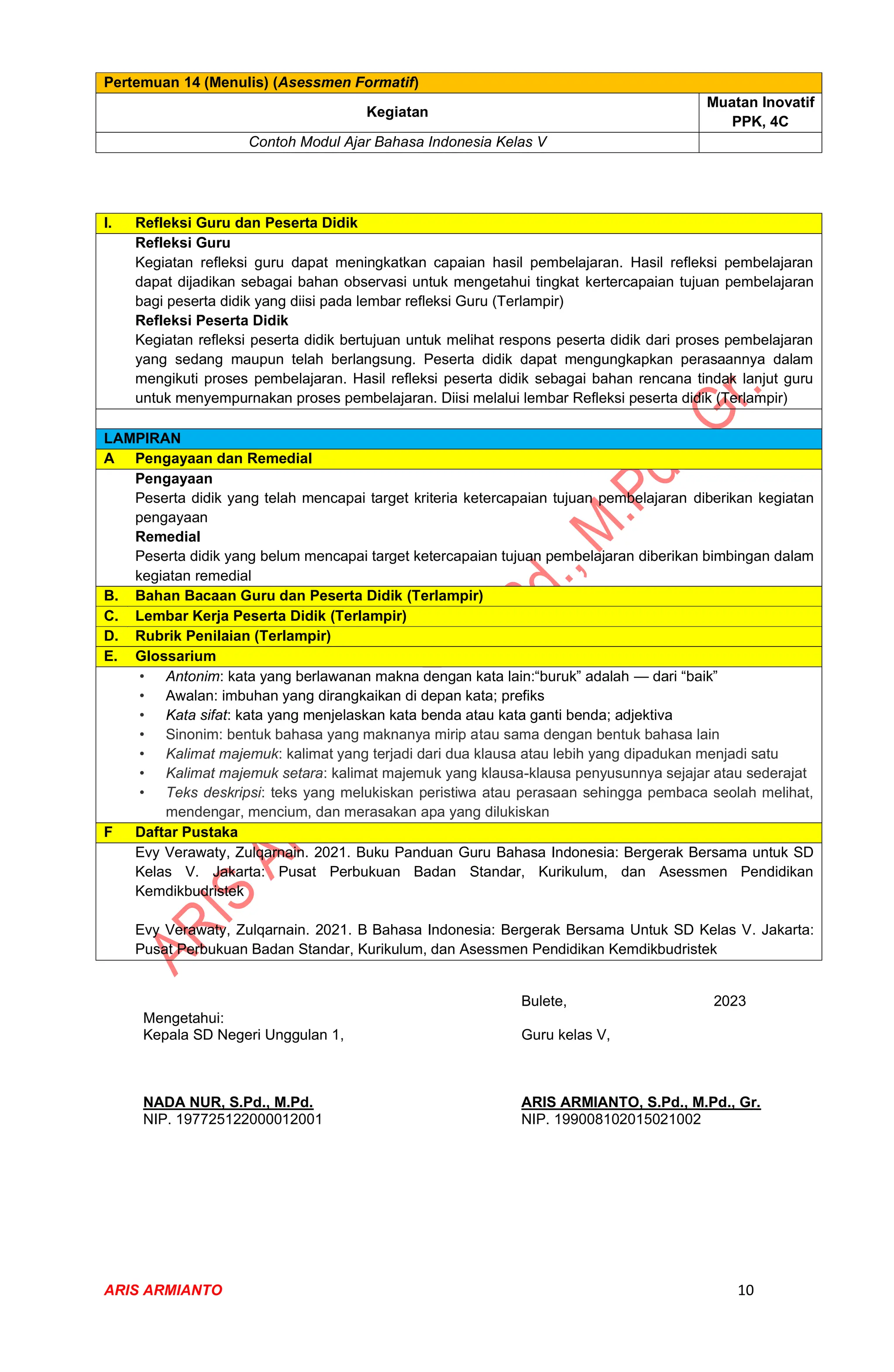 MODUL AJAR BAHASA INDONESIA KELAS 5 KURIKULUM MERDEKA.pdf