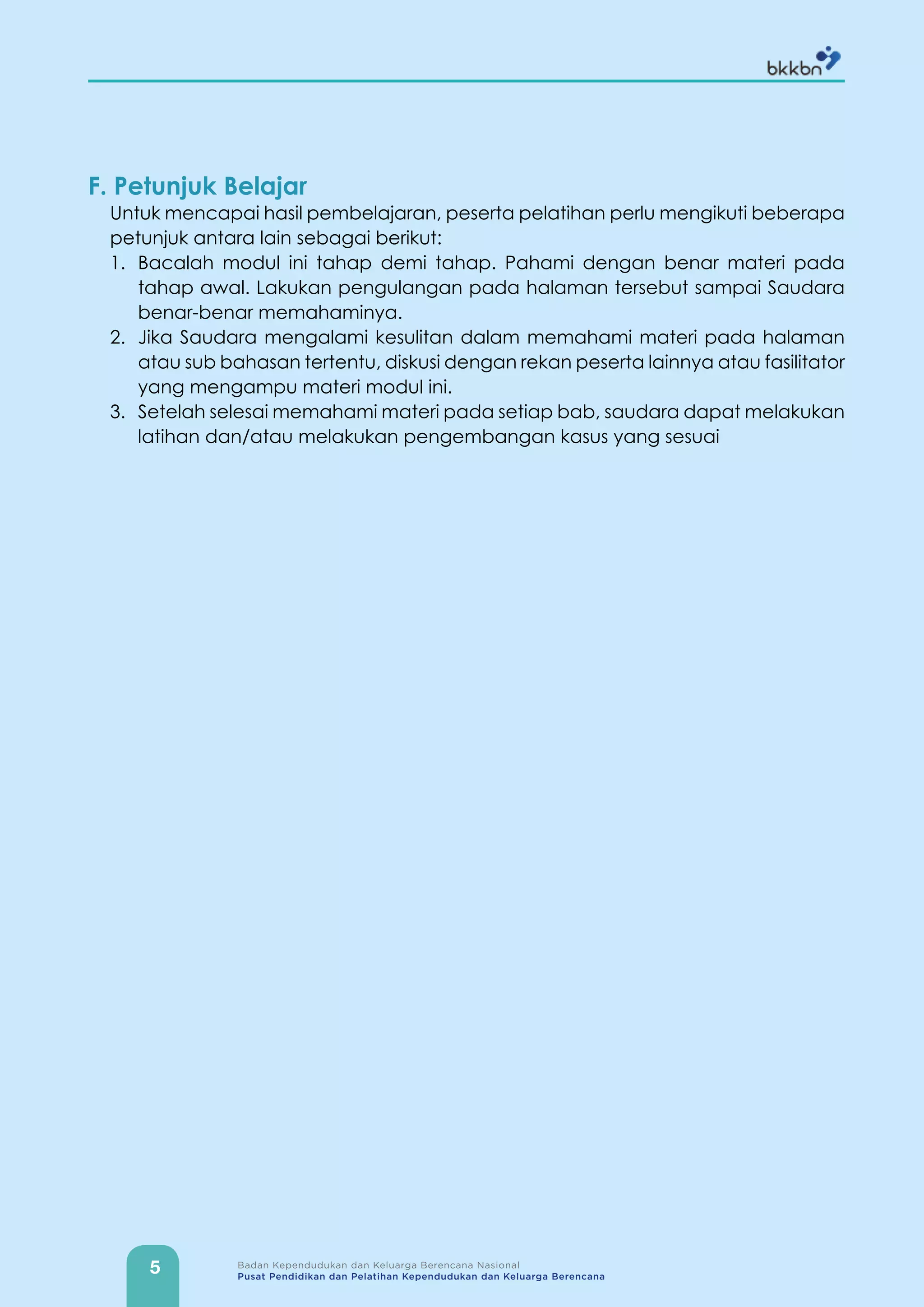 Modul bkb hi kebijakan dan strategi bkkbn_rev4 | PDF