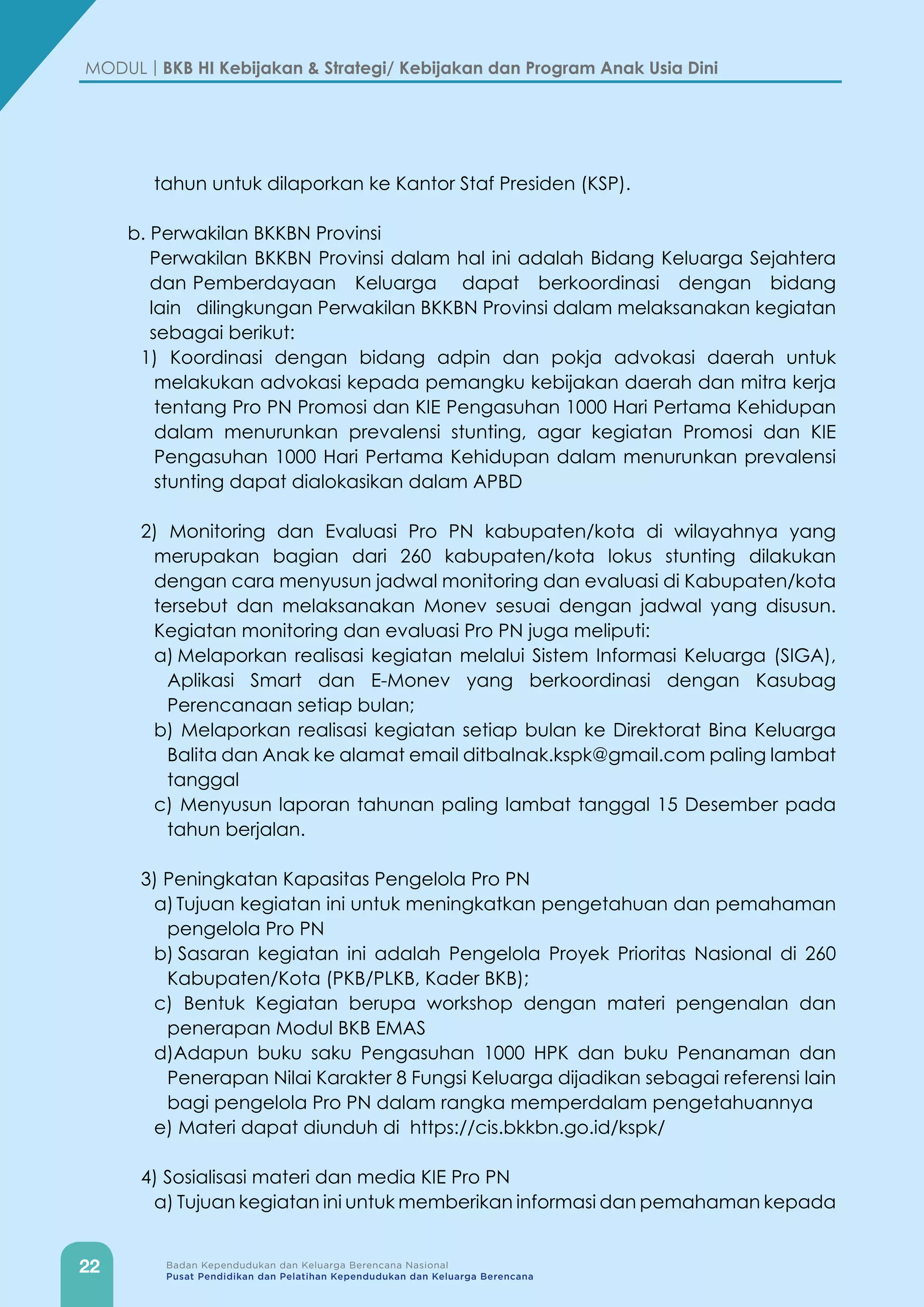 Modul bkb hi kebijakan dan strategi bkkbn_rev4 | PDF