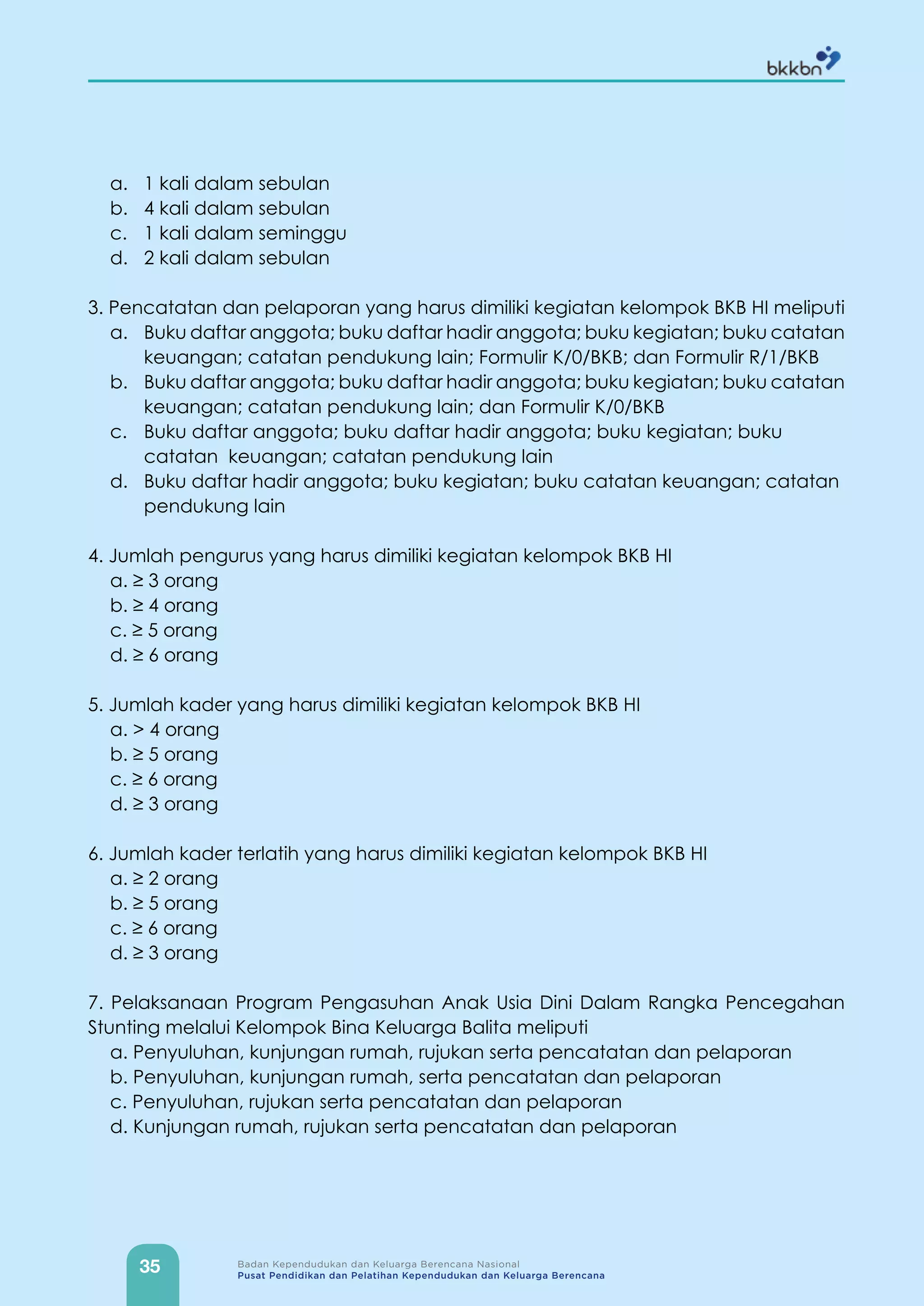 Modul bkb hi kebijakan dan strategi bkkbn_rev4 | PDF