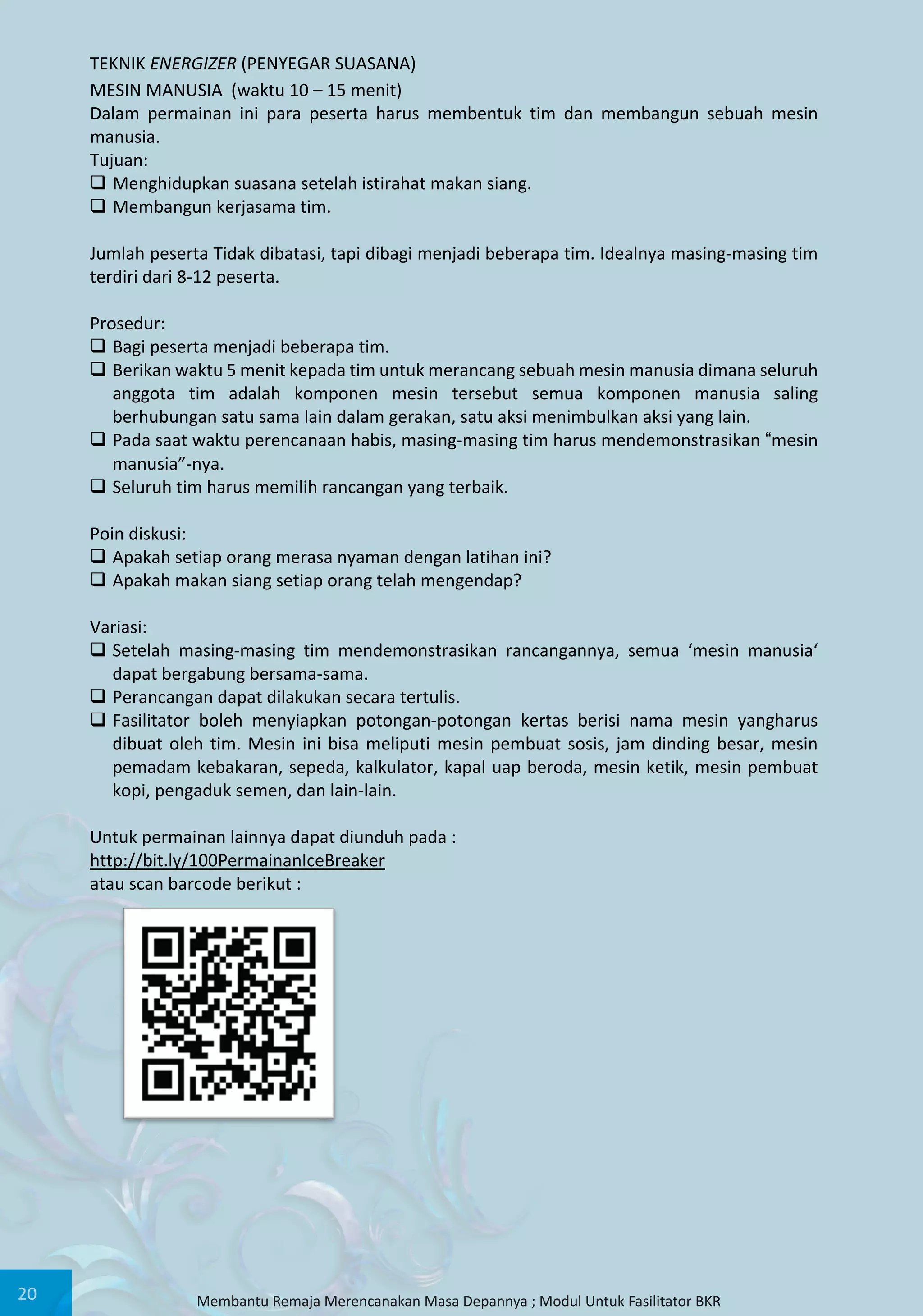 Modul Bina Keluarga Remaja (BKR) BKKBN Program Prioritas Nasional (Pro PN) 2019 | PDF