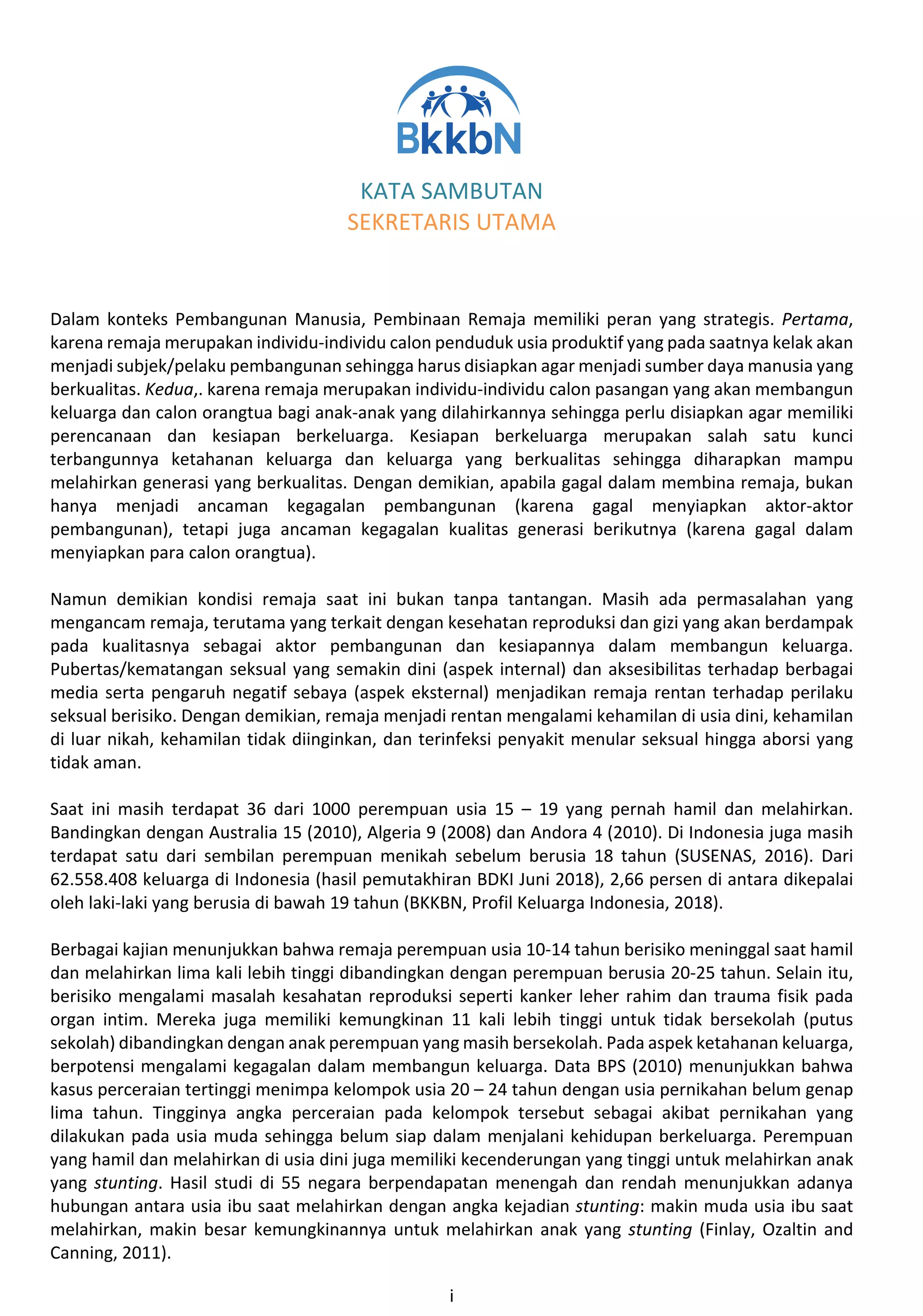 Modul Bina Keluarga Remaja (BKR) BKKBN Program Prioritas Nasional (Pro PN) 2019 | PDF