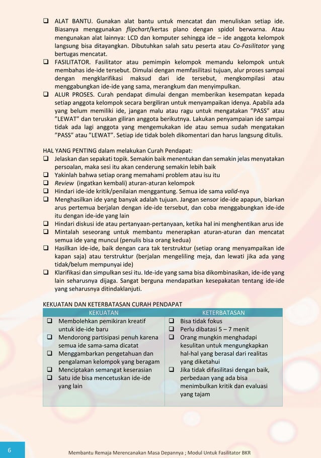 Modul Bina Keluarga Remaja (BKR) BKKBN Program Prioritas Nasional (Pro PN) 2019 | PDF