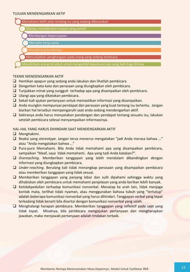 Modul Bina Keluarga Remaja (BKR) BKKBN Program Prioritas Nasional (Pro ...