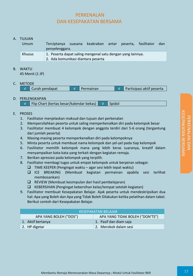 Modul Bina Keluarga Remaja (BKR) BKKBN Program Prioritas Nasional (Pro PN) 2019 | PDF