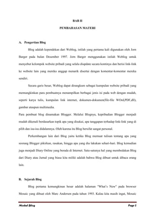 Modul tentang Blog | PDF