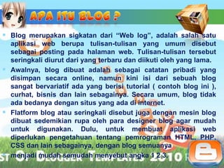 Modul Tutorial Membuat Blog | PPTX