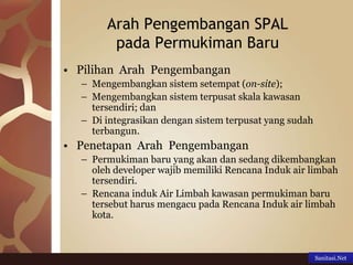 Rencana Induk Sistem Pengelolaan Air Limbah (SPAL) - Kebijakan ...