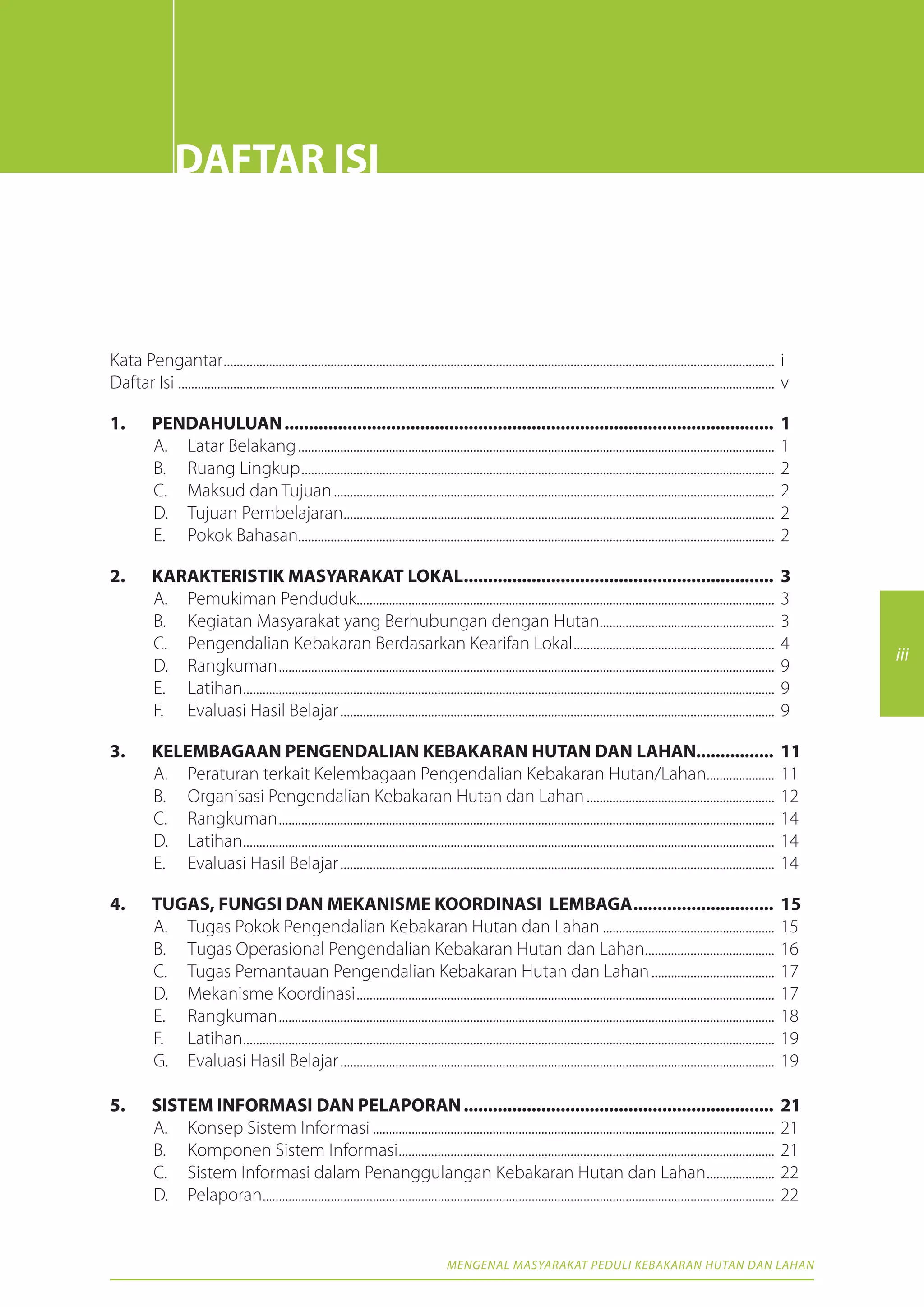 Modul Pelatihan Pengendalian Kebakaran Hutan dan Lahan Berbasis Masyarakat | PDF