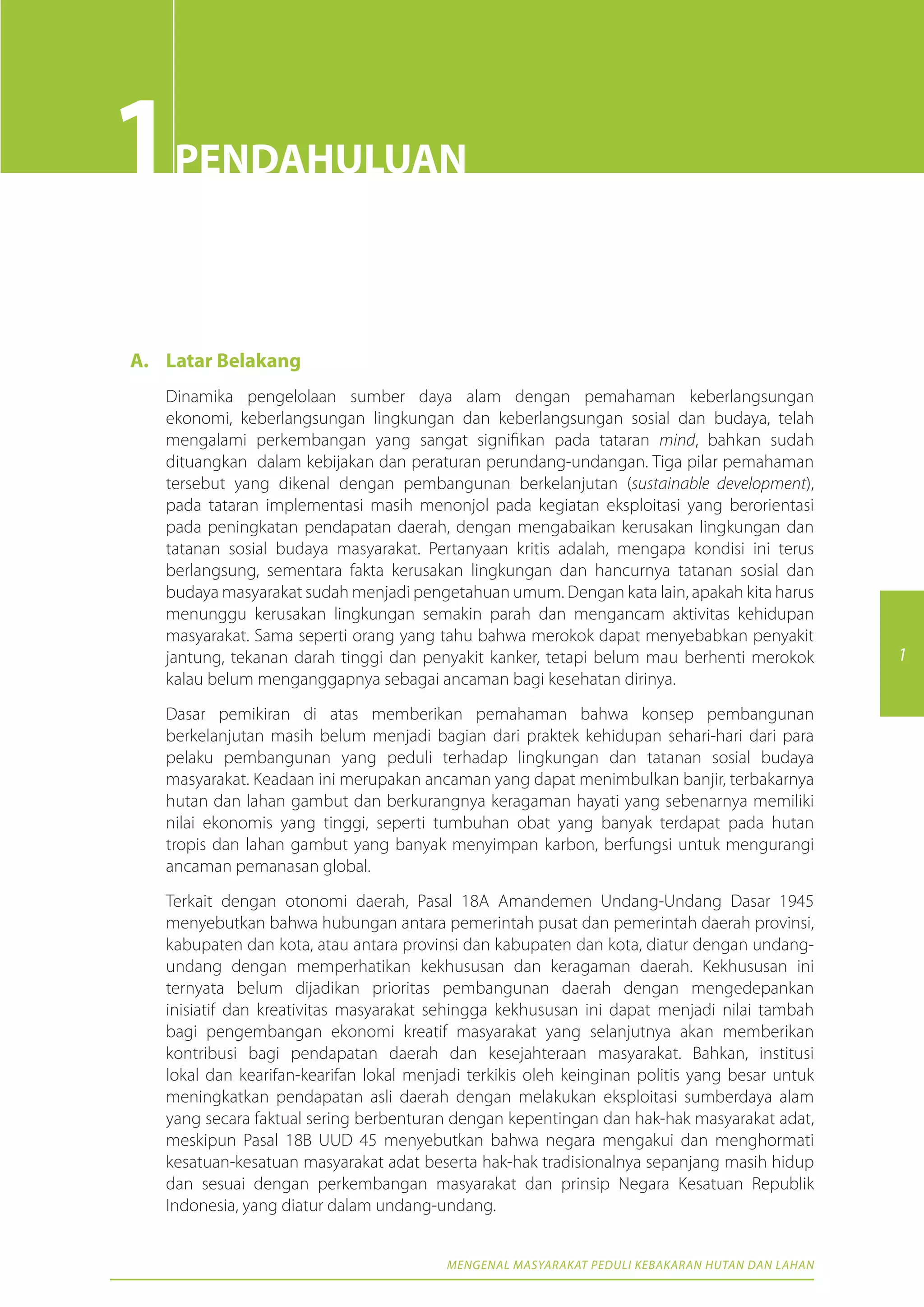 Modul Pelatihan Pengendalian Kebakaran Hutan dan Lahan Berbasis Masyarakat | PDF