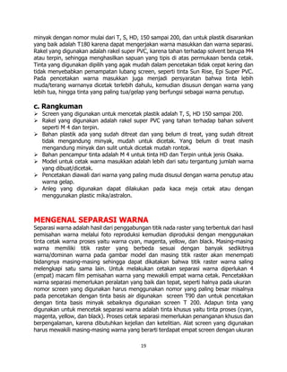 Modul cetak sablon | PDF