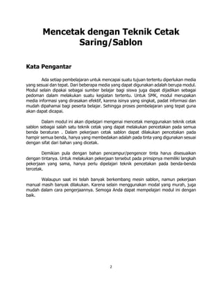 Modul cetak sablon | PDF