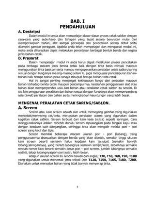 Modul cetak sablon | PDF