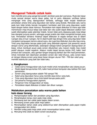 Modul cetak sablon | PDF