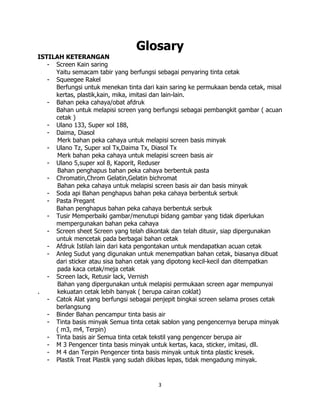 Modul cetak sablon | PDF