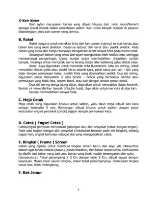 Modul cetak sablon | PDF
