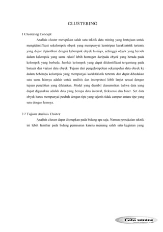 Modul clustering data mining modul clustering | DOC