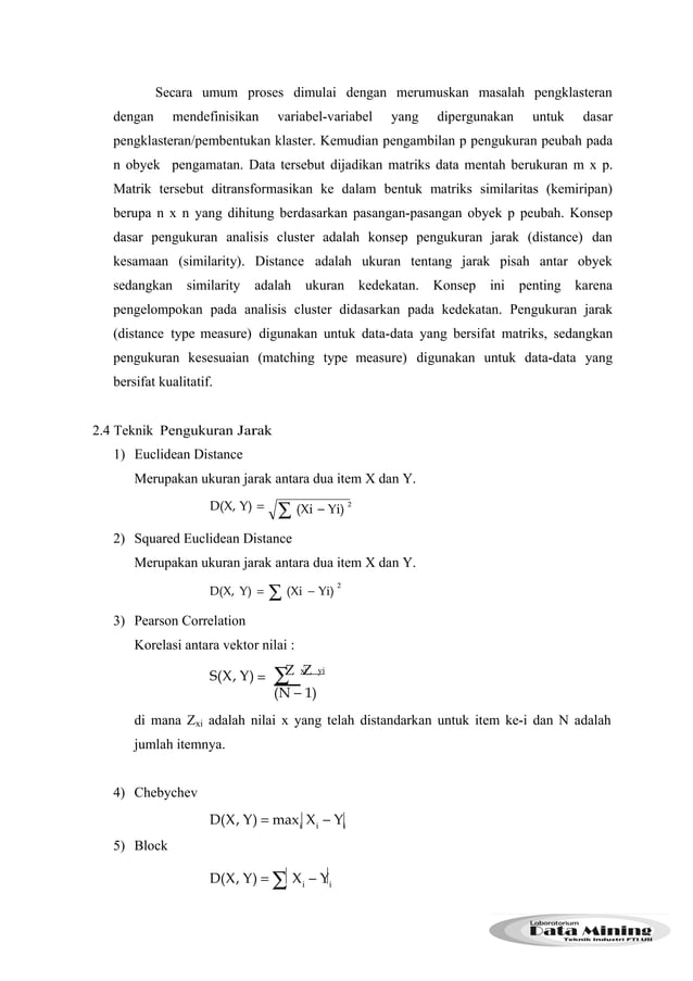 Modul clustering data mining modul clustering | PDF Modul clustering data mining modul clustering | PDF