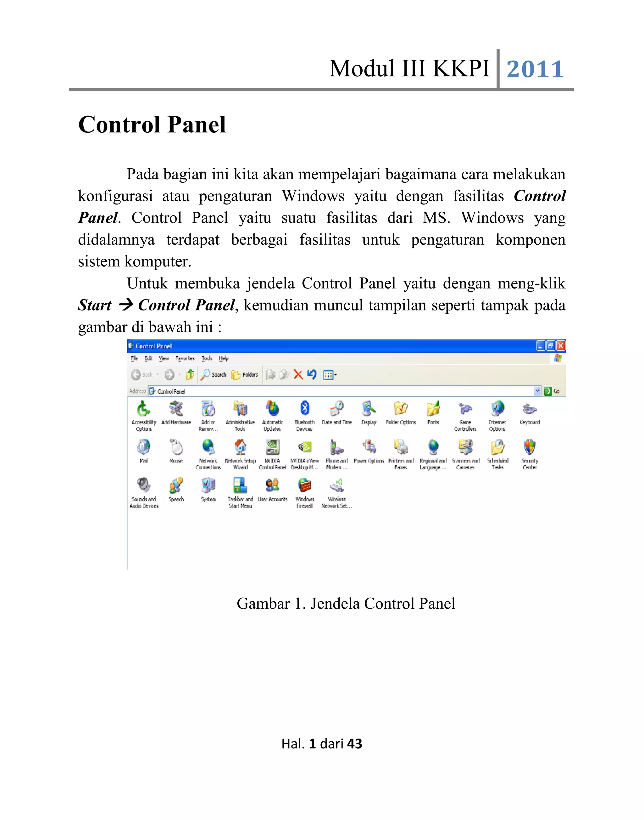 Modul Control Panel, Windows Explorer dan Ms. Word | PDF