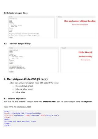Modul Cascading Style Sheet (CSS) | PDF