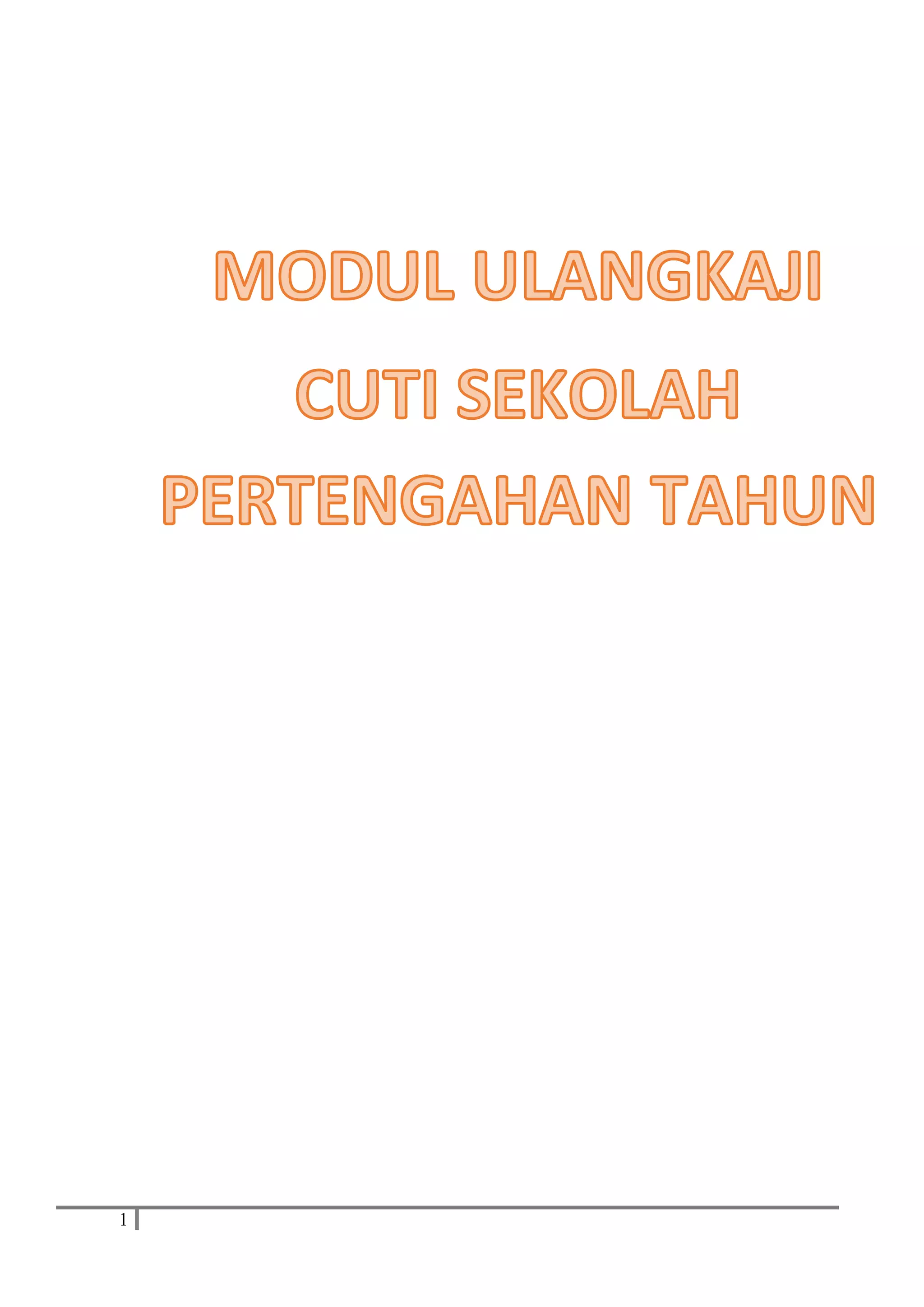 Modul cuti sekolah matematik | DOCX