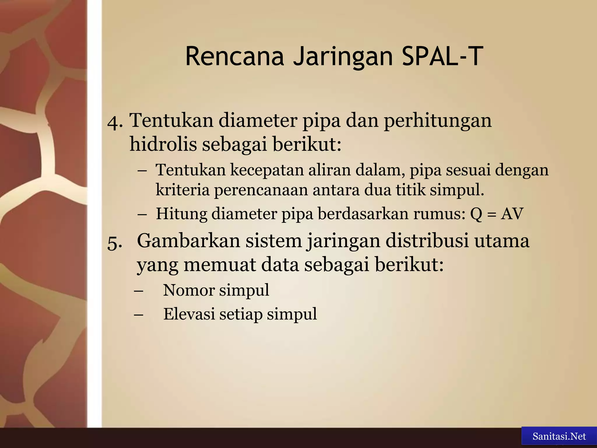 Rencana Induk Sistem Pengelolaan Air Limbah (SPAL) - Rencana Sistem ...