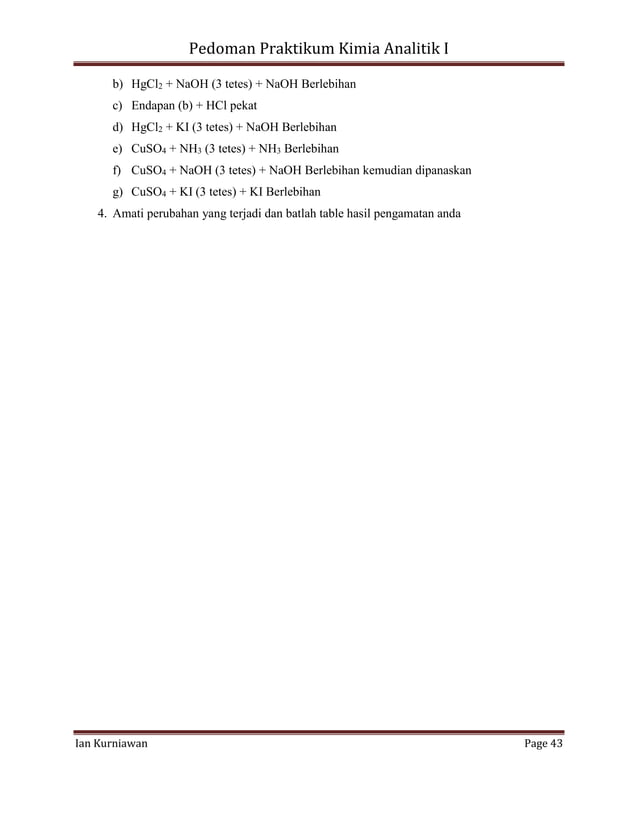 Modul dan panduan praktikum KIMAN 1 | PDF