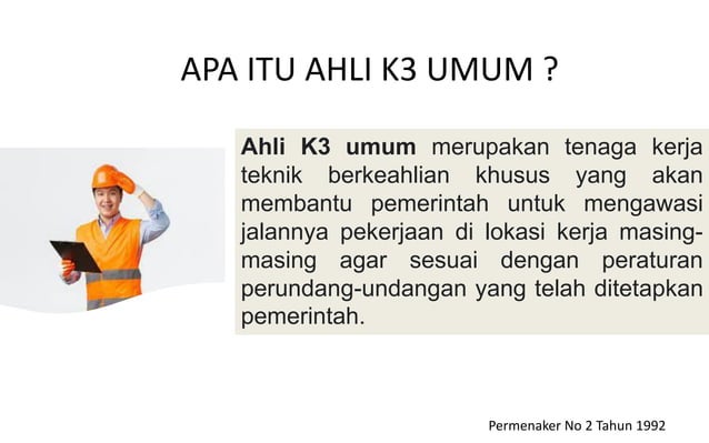 Modul Dasar K3 Umum penerapan keselamata kerja | PPT