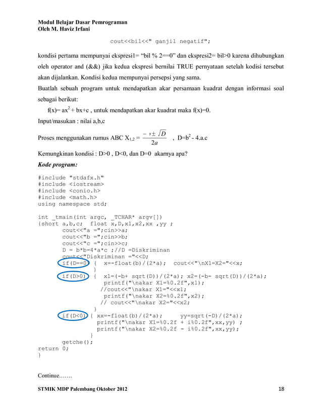 Modul dasar pemrograman | PDF