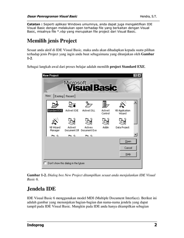 Modul dasar pemrograman visual basic | PDF